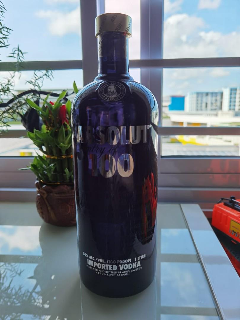 Absolut Vodka 100 Limited Edition 1ltr, Food & Drinks, Alcoholic ...