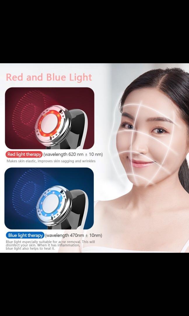 ANLAN EMS LED light therapy hot cold facial massage sonic vibration ...