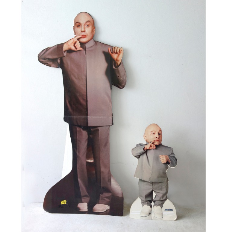 Dr Evil & Mini Me Cut-out Display Standee, Furniture & Home Living ...
