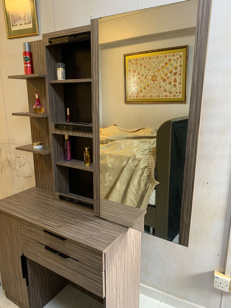 Dressing Table with long mirror, Furniture & Home Living, Furniture ...