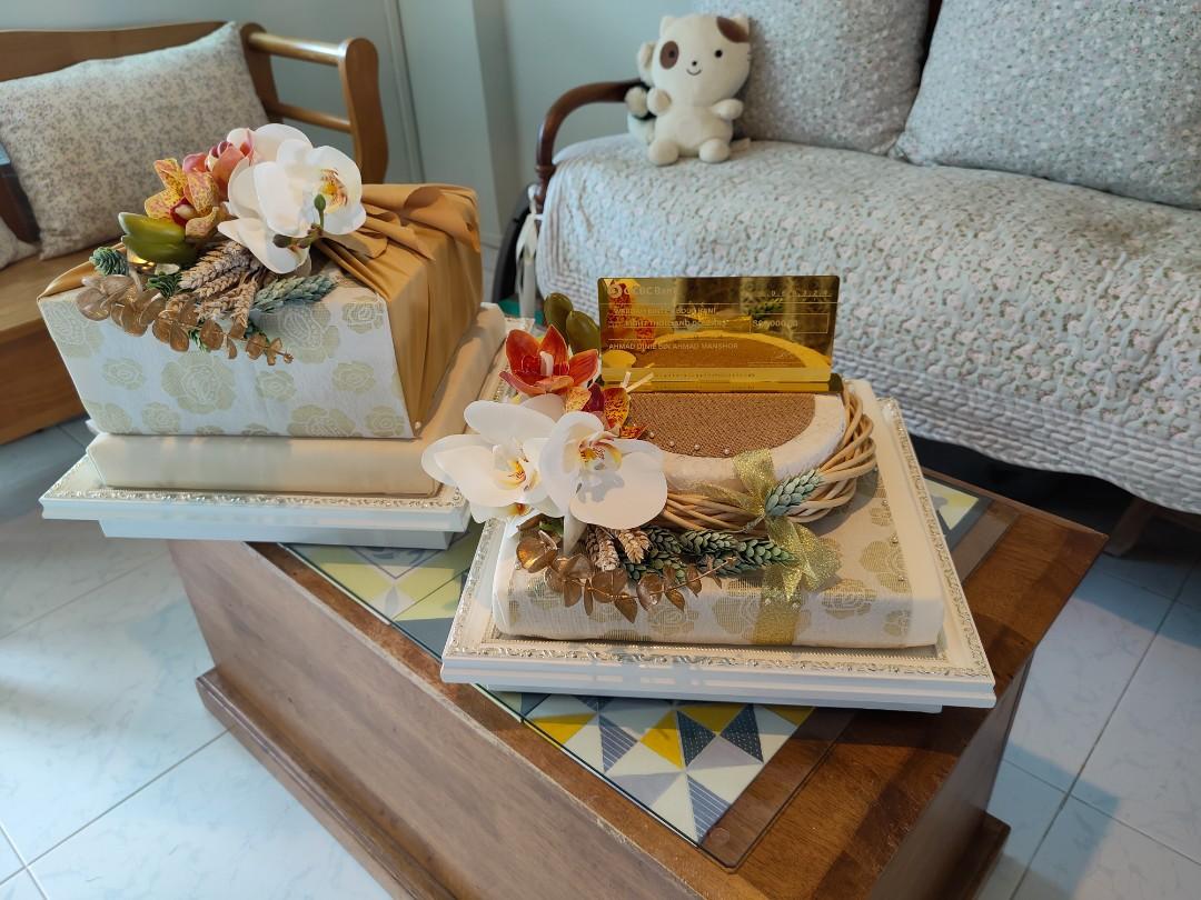 Dulang Hantaran. Gubahan hantaran. Wedding tray. Pulut kuning. Bunga ...