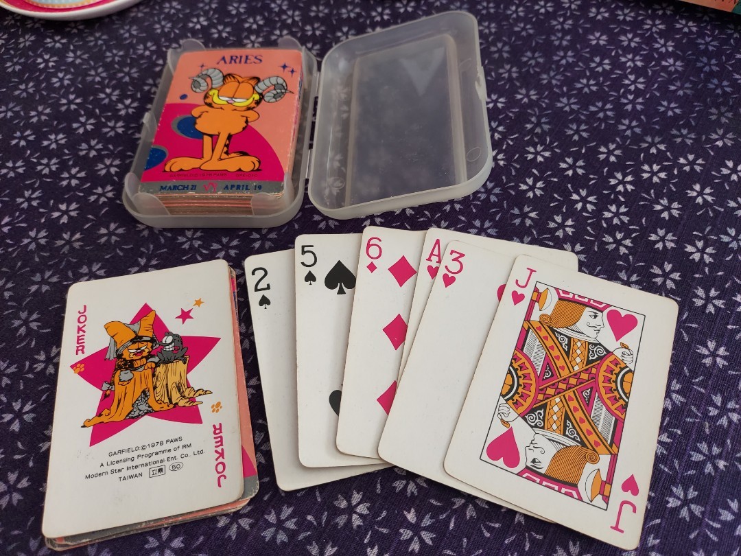 Garfield playing cards, Hobbies & Toys, Toys & Games on Carousell