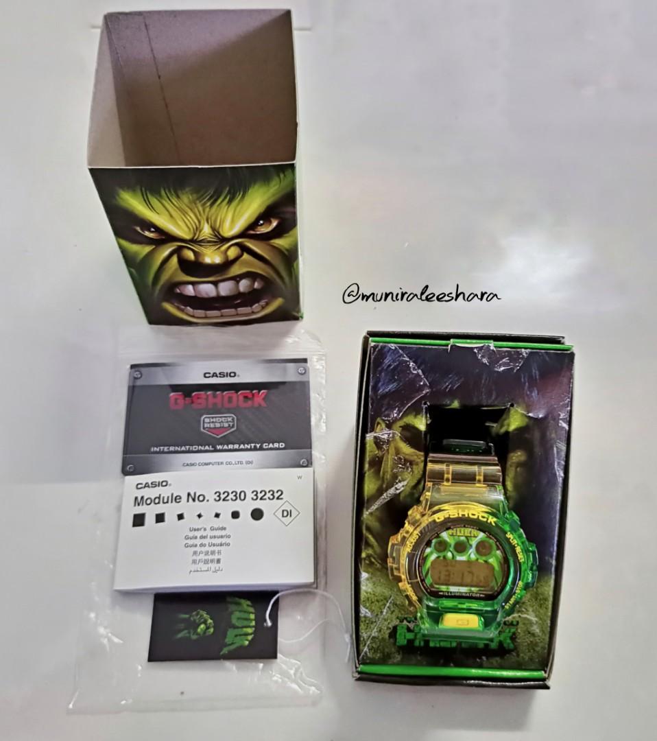 Original G-SHOCK Casio custom jely hulk (DW-6900 module 3230), Luxury ...