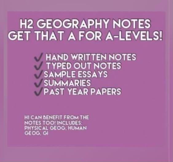 H2 geography notes JC a levels, Hobbies & Toys, Books & Magazines ...