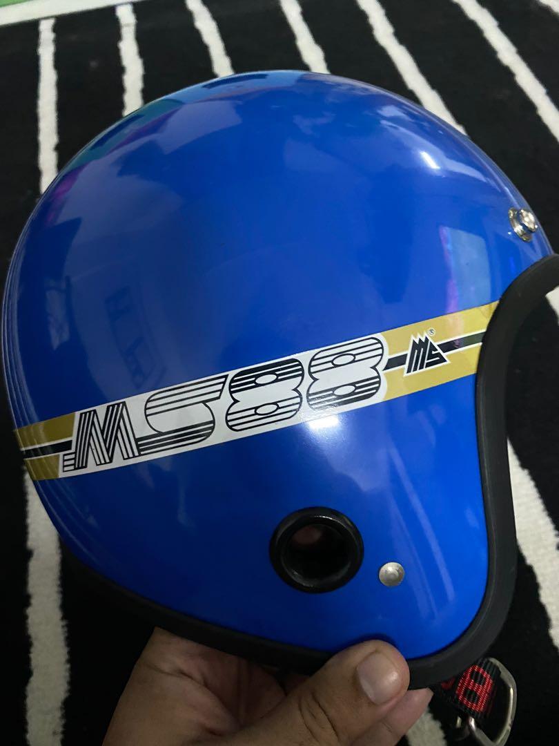 Helmet MS88 Ori (Blue), Motorbikes on Carousell