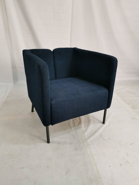 IKEA EKERO Skiftebo Dark Blue Arm Chair, Furniture & Home Living ...