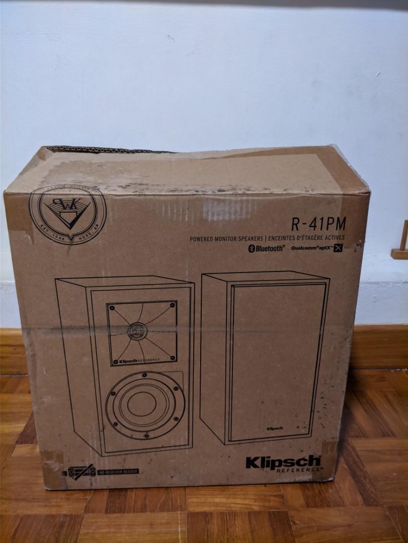 Klipsch R-41PM Powered Bookshelf Speakers Wireless Bluetooth Phono ...