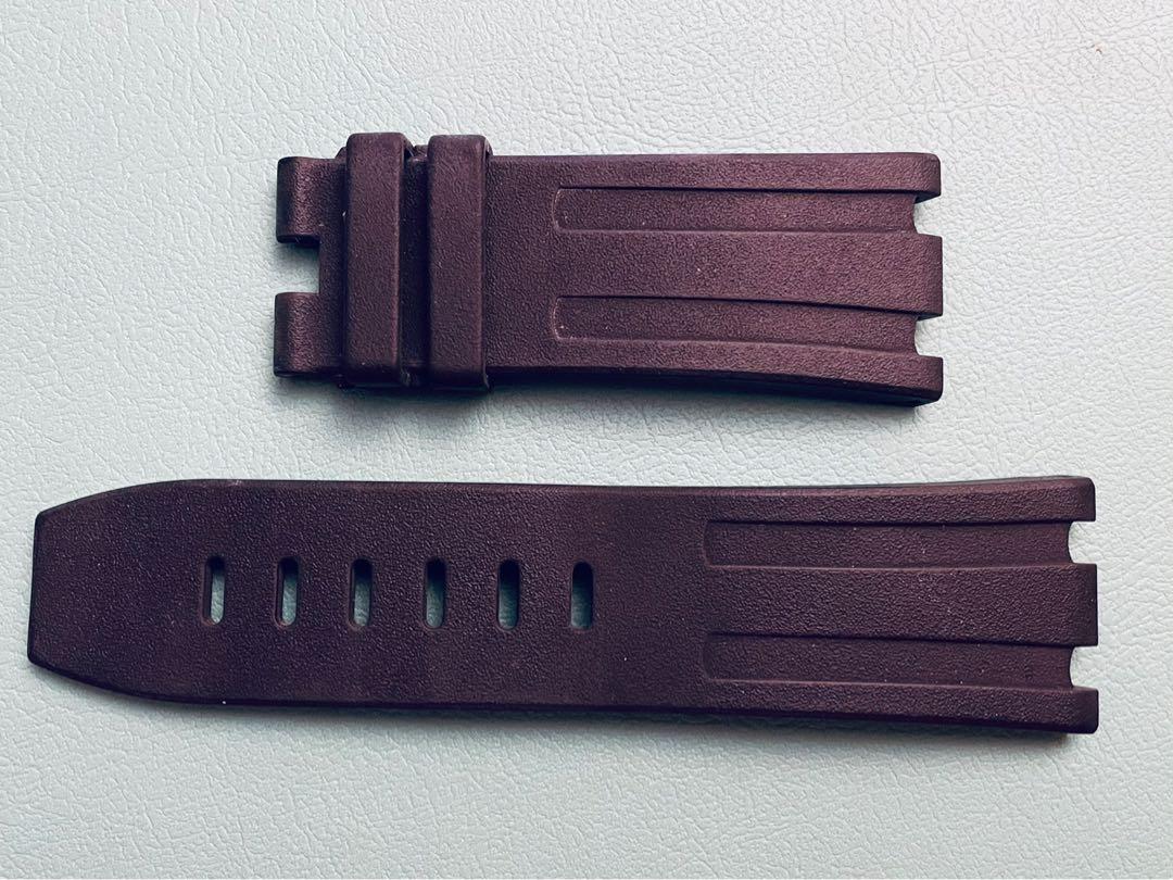 Original AP ROO Diver Black Rubber Strap, Luxury, Watches on Carousell