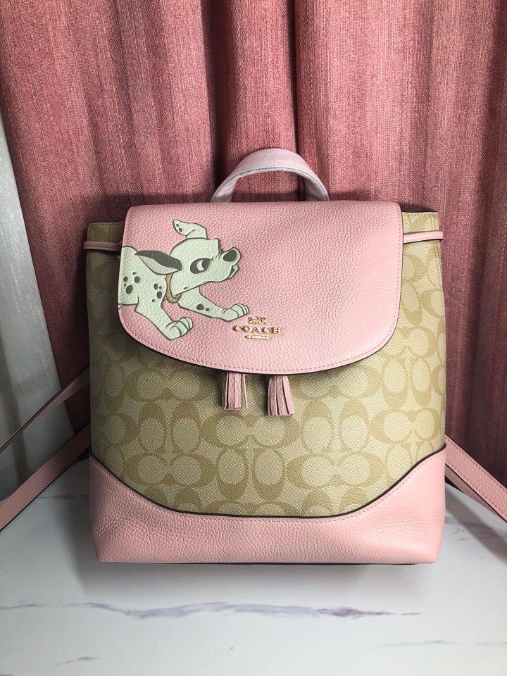 Original DISNEY X COACH ELLE BACKPACK IN SIGNATURE CANVAS WI, Luxury ...