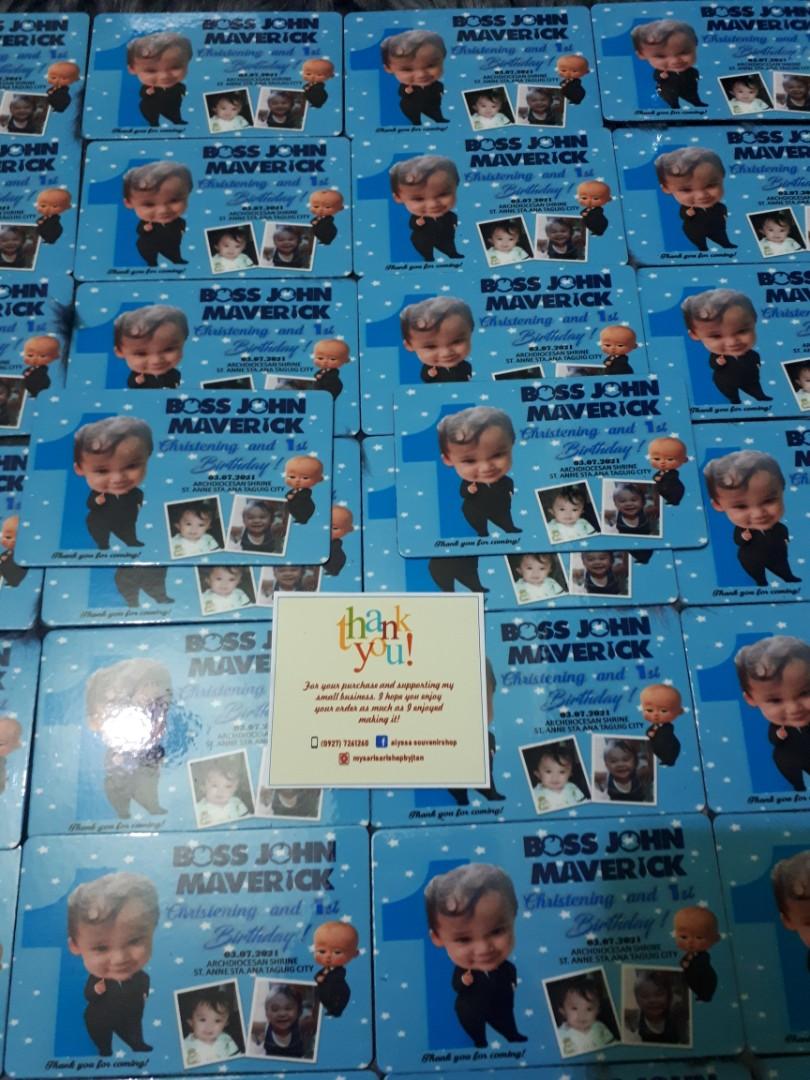 Personalized Ref Magnet Boss Baby theme, Hobbies & Toys, Stationary ...