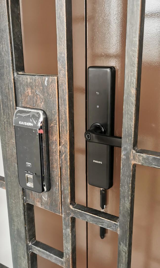 Philips Digital Lock 7300 + Kaiser Gatelock, Furniture & Home Living ...