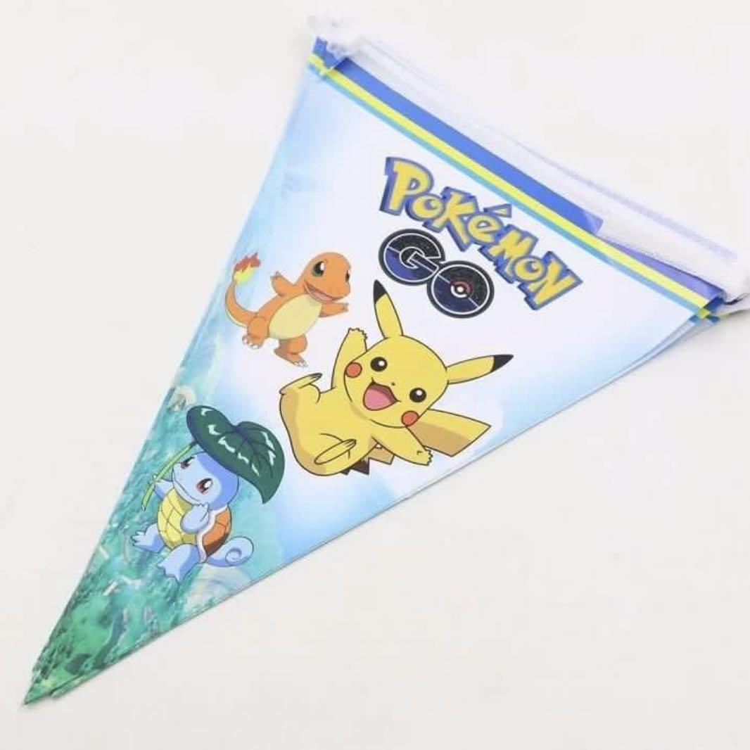Pikachu Pokemon party supplies - flag banner bunting / party deco ...