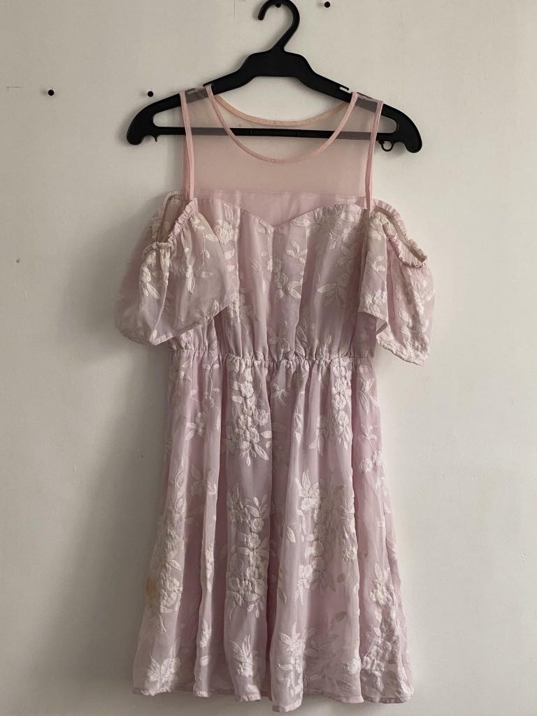 Pink Sheer Dress, Women's Fashion, Dresses & Sets, Dresses on Carousell