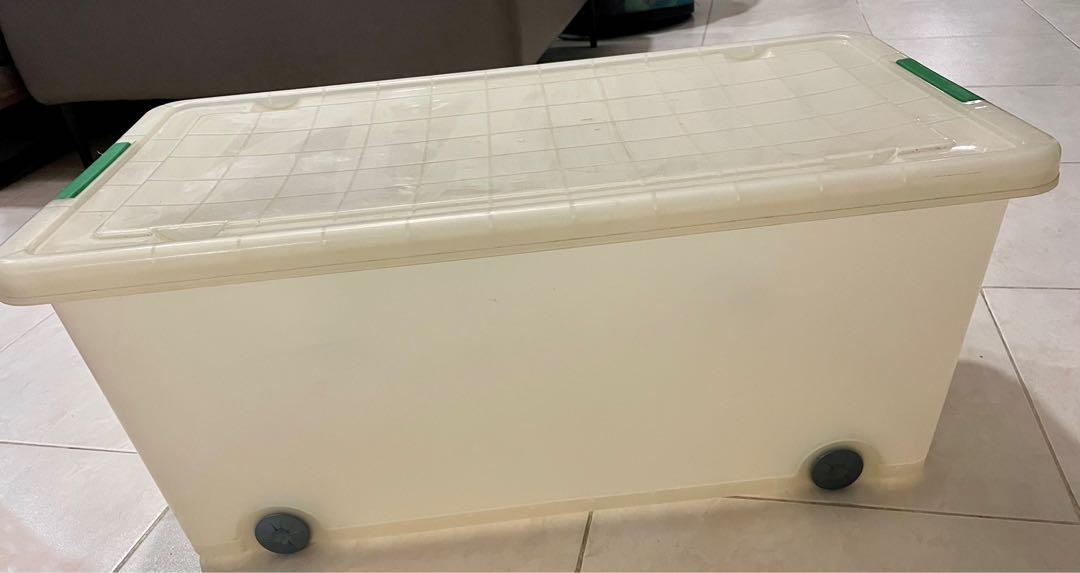 Plastic Toyogo container with rollers., Furniture & Home Living, Home ...