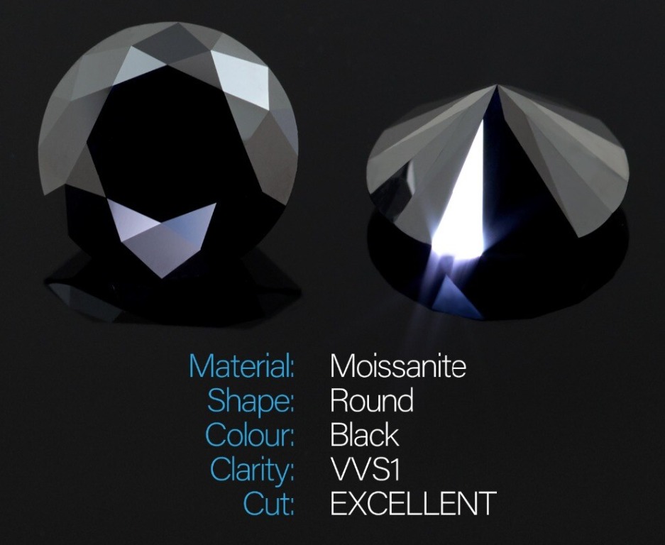 Black Moissanite. Premium Grade Setting Options Available., Women's ...