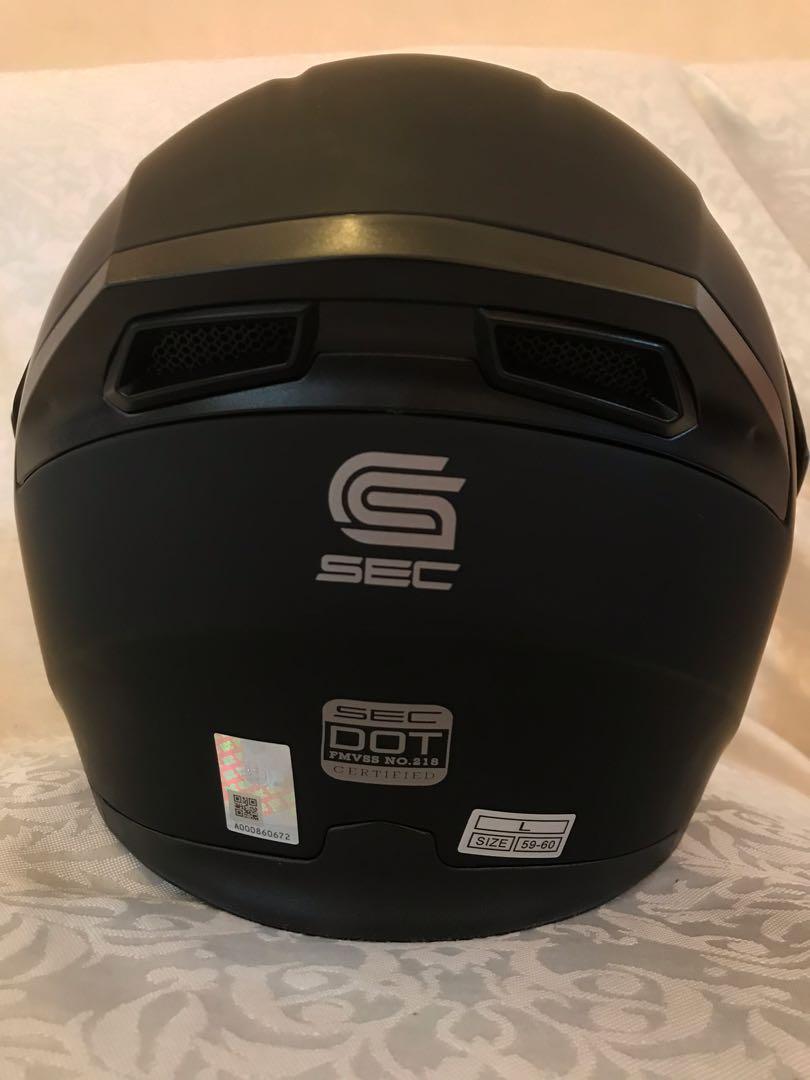 SEC Windstorm V2 Modular Helmet (Matte Black), Motorbikes, Motorbike ...