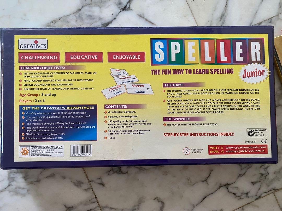 Spelling board game, Hobbies & Toys, Toys & Games on Carousell