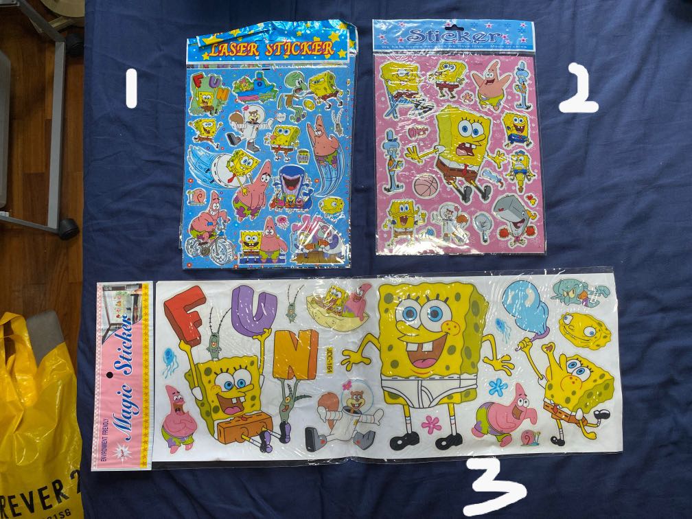 Spongebob Stickers, Hobbies & Toys, Stationery & Craft, Art & Prints on ...