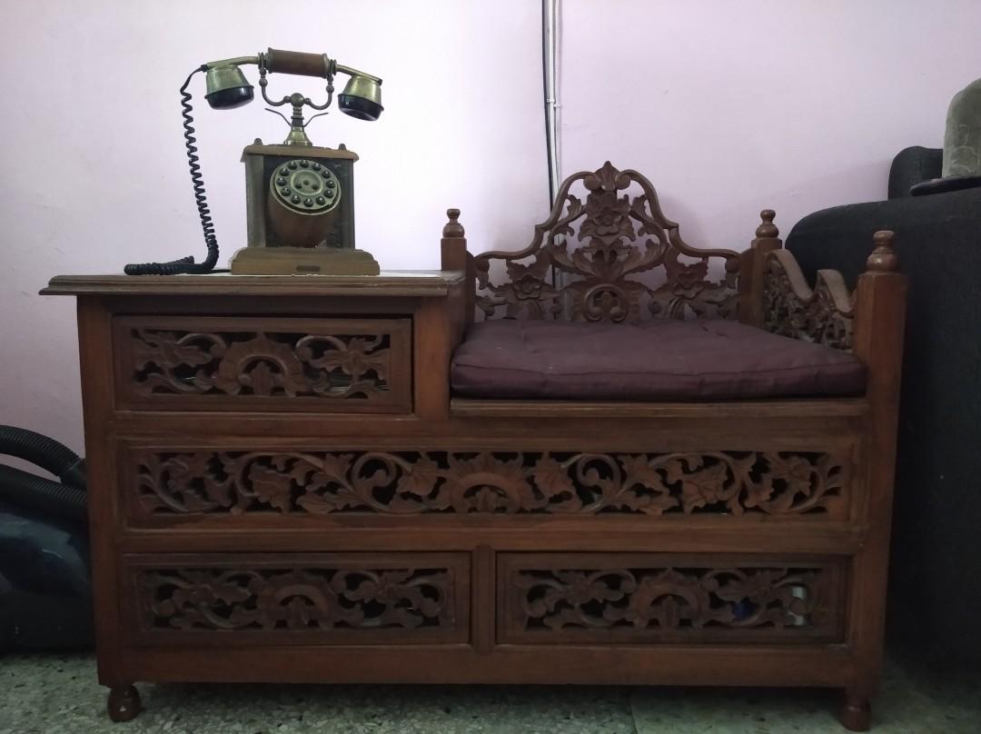 Telephone Table Antique Design , Meja Telefon Design Antik, Furniture ...