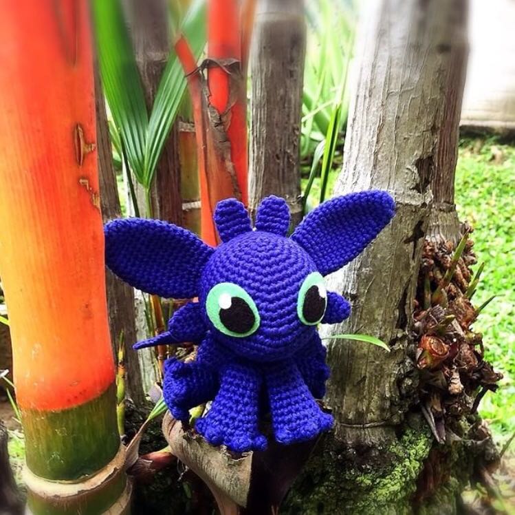 Toothless Boneka Rajut Amigurumi Crochet Doll (dalam film How to Train ...
