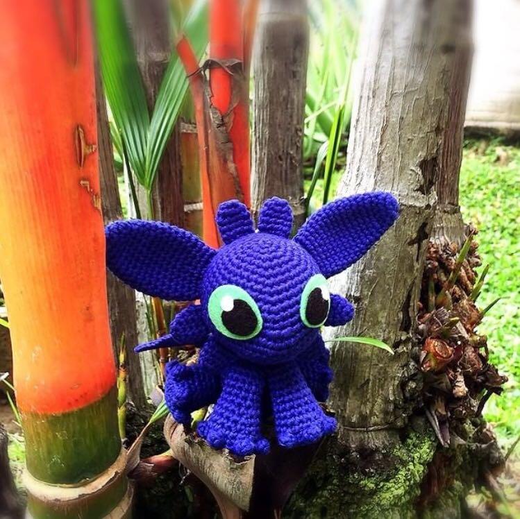 Toothless Boneka Rajut Amigurumi Crochet Doll (dalam film How to Train ...
