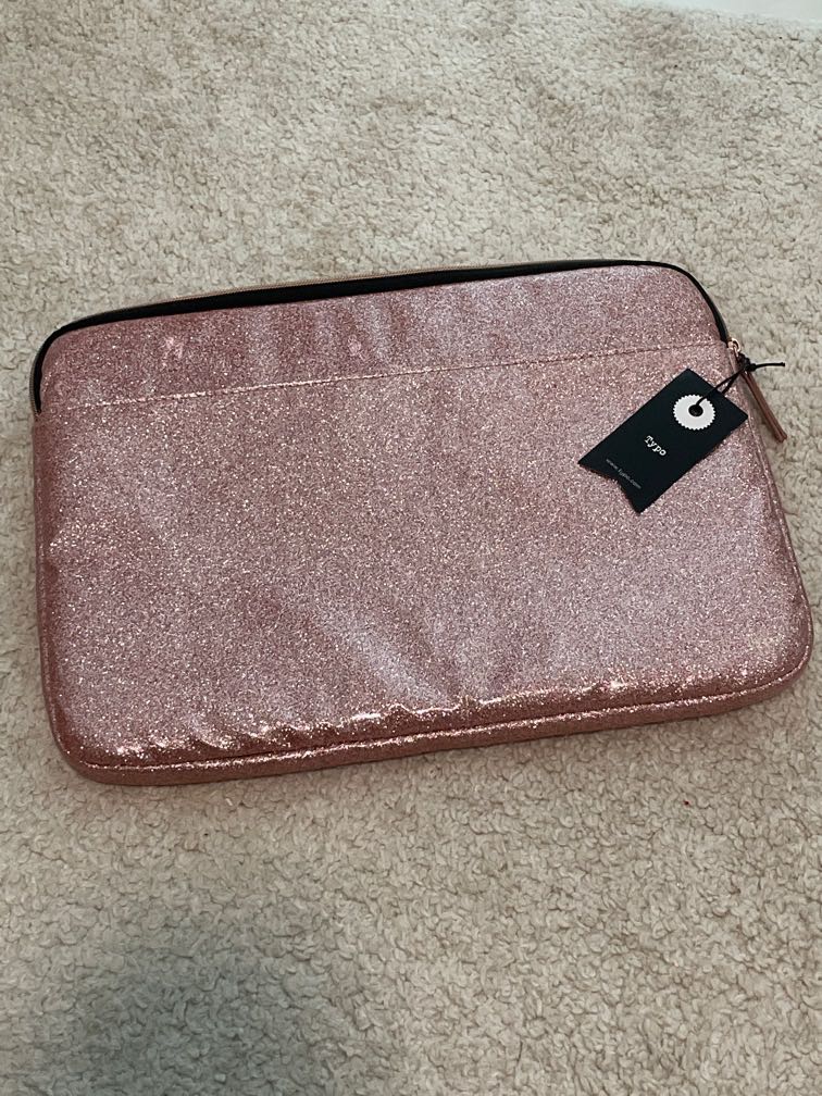 Typo Pink Glitter Laptop Case, Mobile Phones & Gadgets, Mobile & Gadget ...