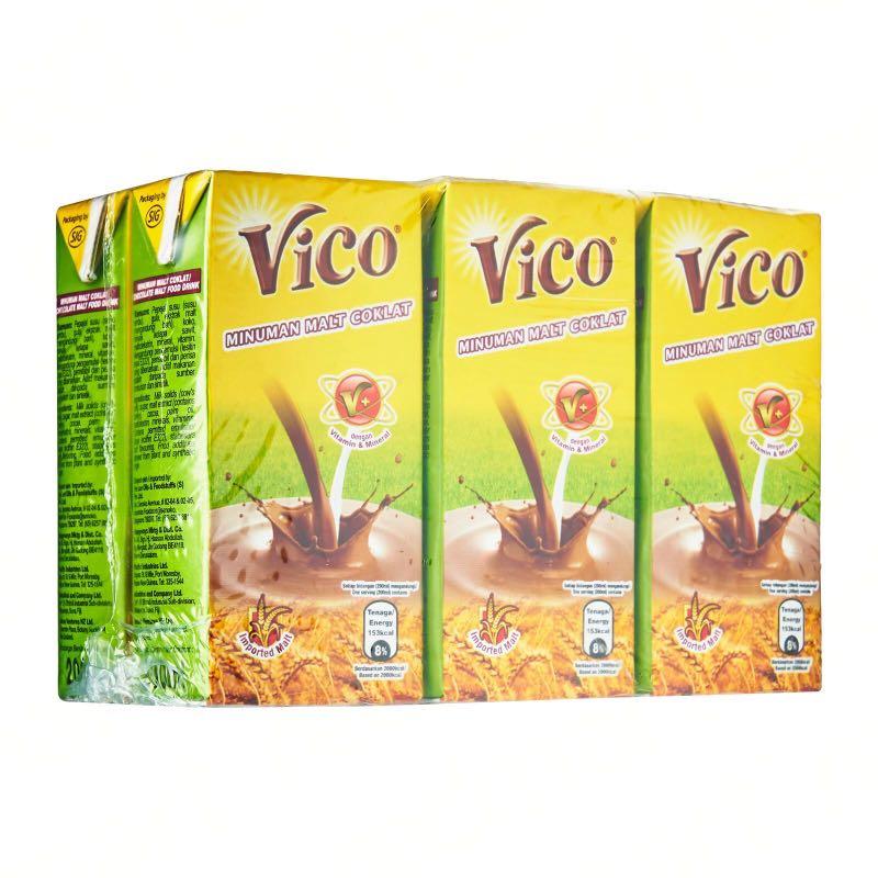 Vico Chocolate Malt Drink UHT 200ml x 24 packets (1 carton), Food ...