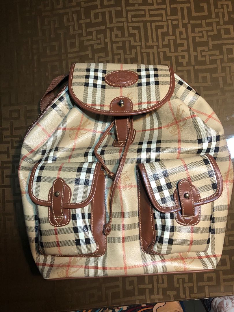 Vintage Burberry Backpack on Carousell