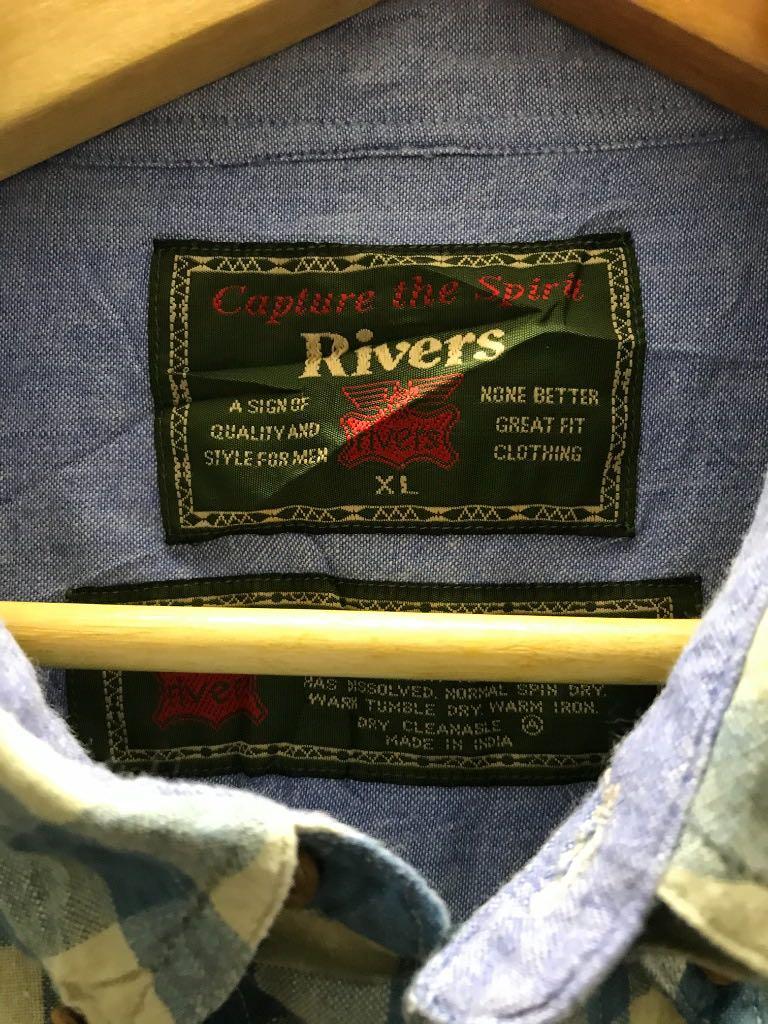 Vintage Rivers Flannel Shirt Plaid Checkered, Men's Fashion, Coats ...