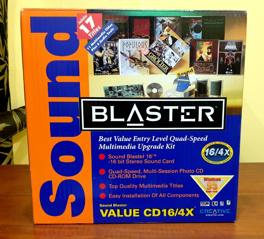 (VINTAGE/RETRO) Sound Blaster Value CD16/4X - BOX ONLY, Computers ...