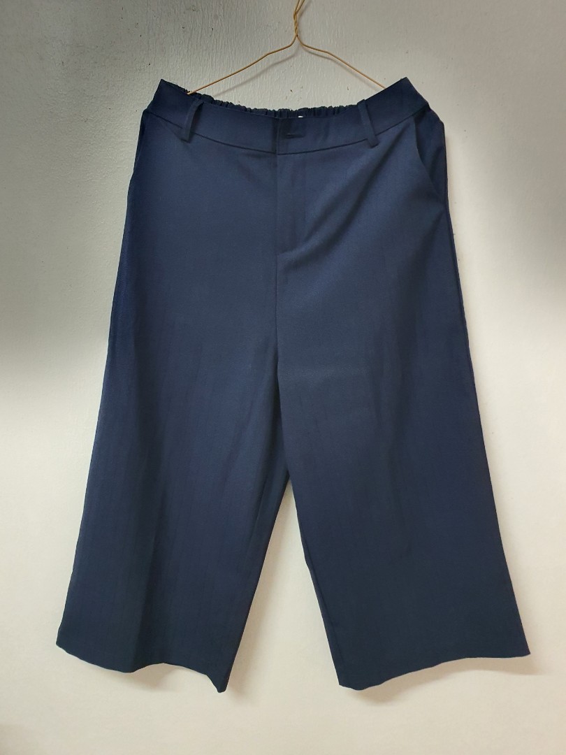 Women Half Long Pant Dark Blue Color Female Bottom, Women's Fashion ...