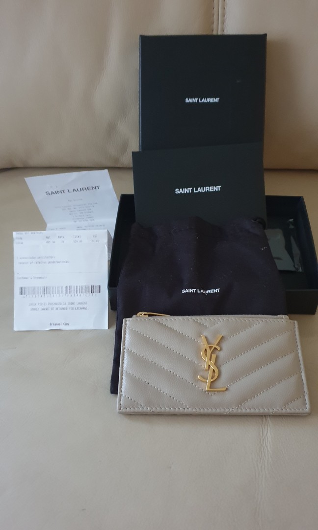 YSL mini wallet/cardholder, Luxury, Bags & Wallets on Carousell
