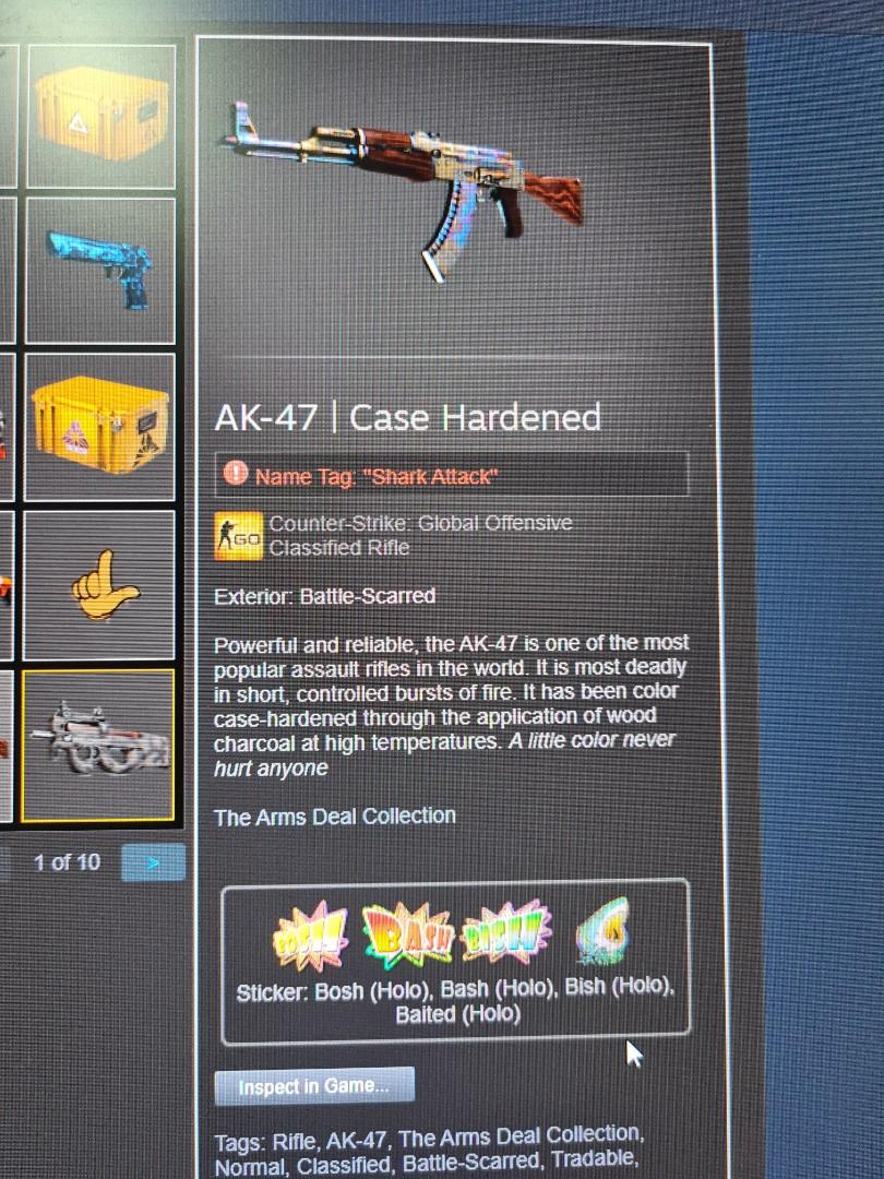 CSGO AK-47 | Case Hardened BS, Video Gaming, Gaming Accessories, Game ...