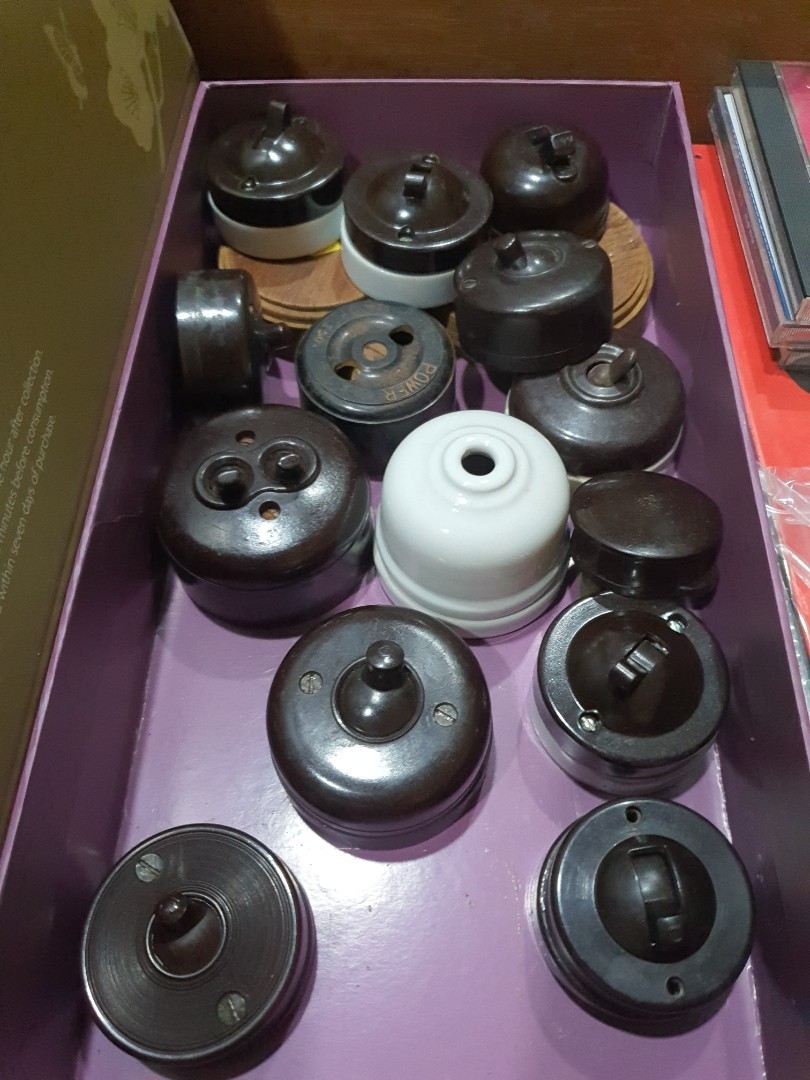 Bakelite switches, Furniture & Home Living, Kitchenware & Tableware ...