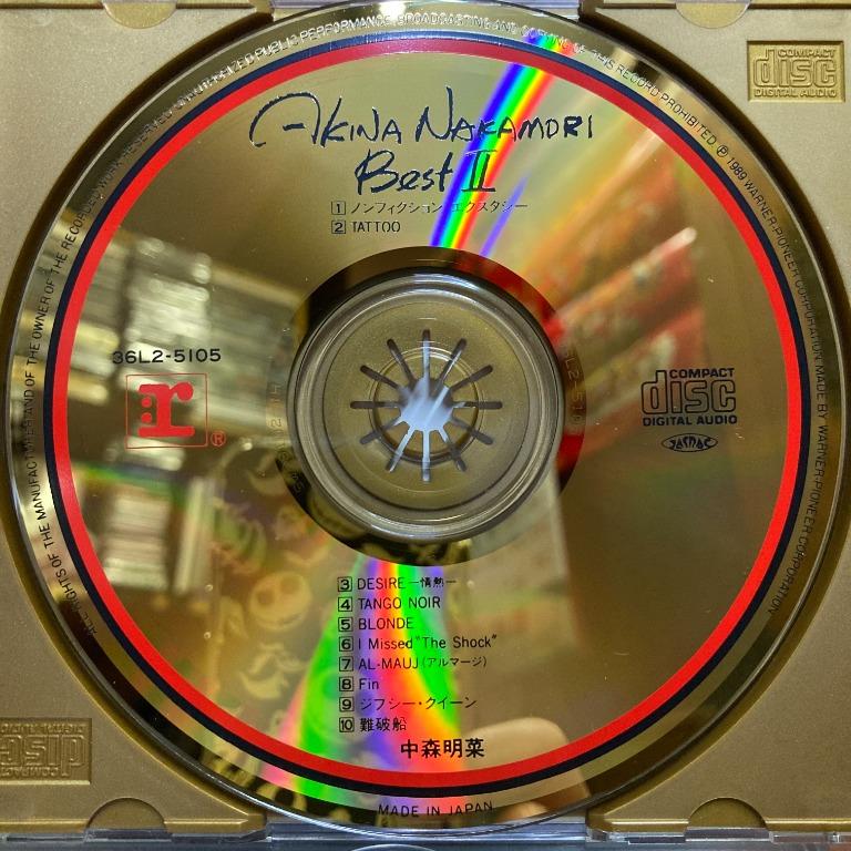 CD 中森明菜 Akina Nakamori Best II 24K Gold Disc (OBI) (Japan), 興趣及遊戲, 音樂 ...