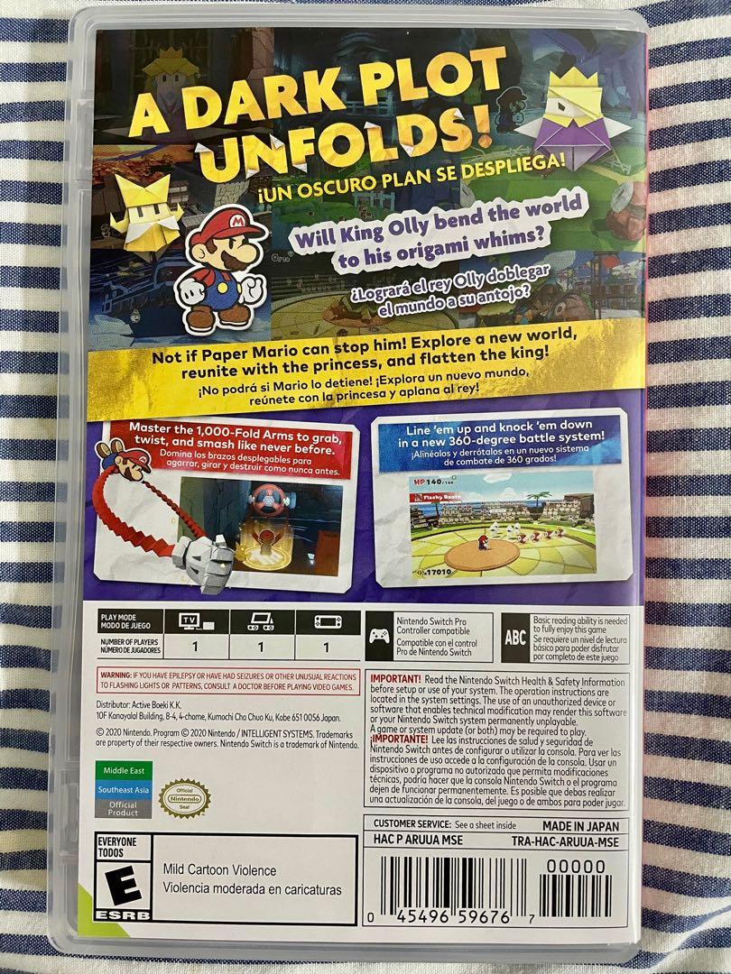 ESRB US Paper Mario The Origami King Nintendo Switch, Video Gaming ...