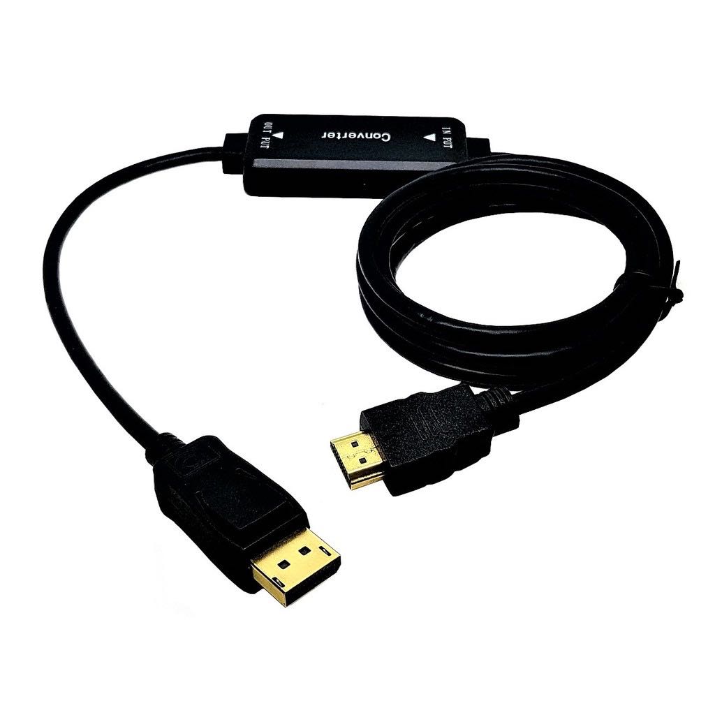 HDMI (Output) to DP (Input) monitor cable, Computers & Tech, Parts ...