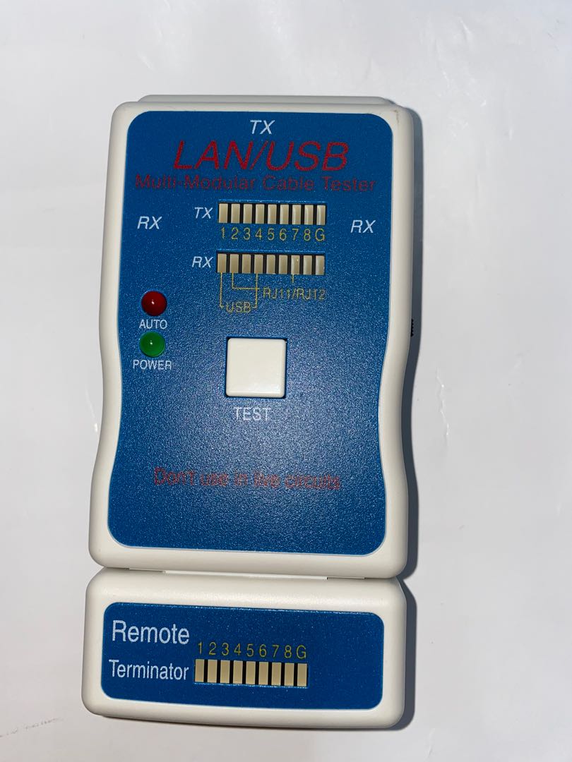LAN/USB/TELEPHONE/USB PRINTER/Coaxial Multi-Modular Cable Tester ...