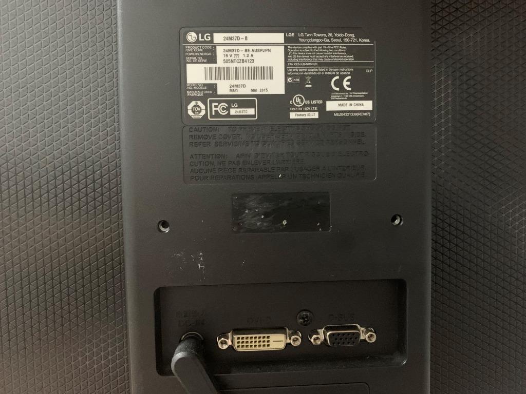 LG 24" Monitor (Model: 24M37D), Computers & Tech, Parts & Accessories ...