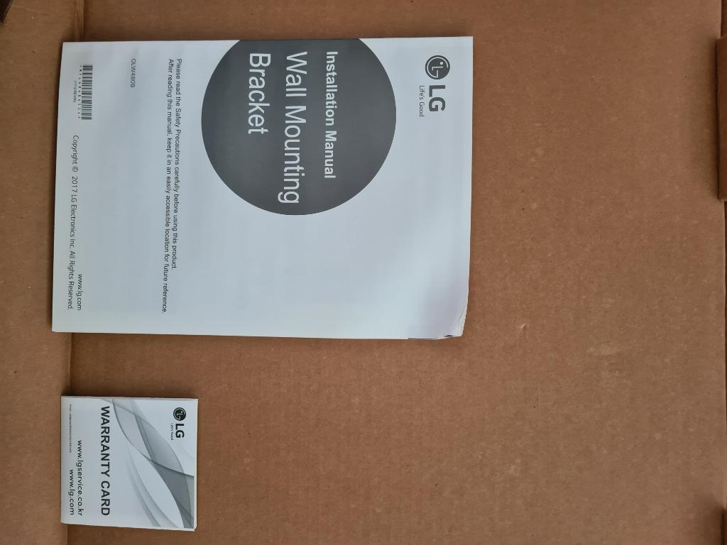 LG OLW480B TV Wall Mount Bracket, TV & Home Appliances, TV ...