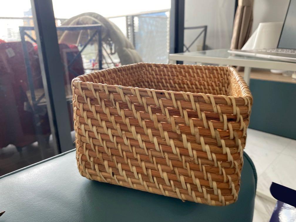 Muji Rattan storage box stackable, Furniture & Home Living, Home ...