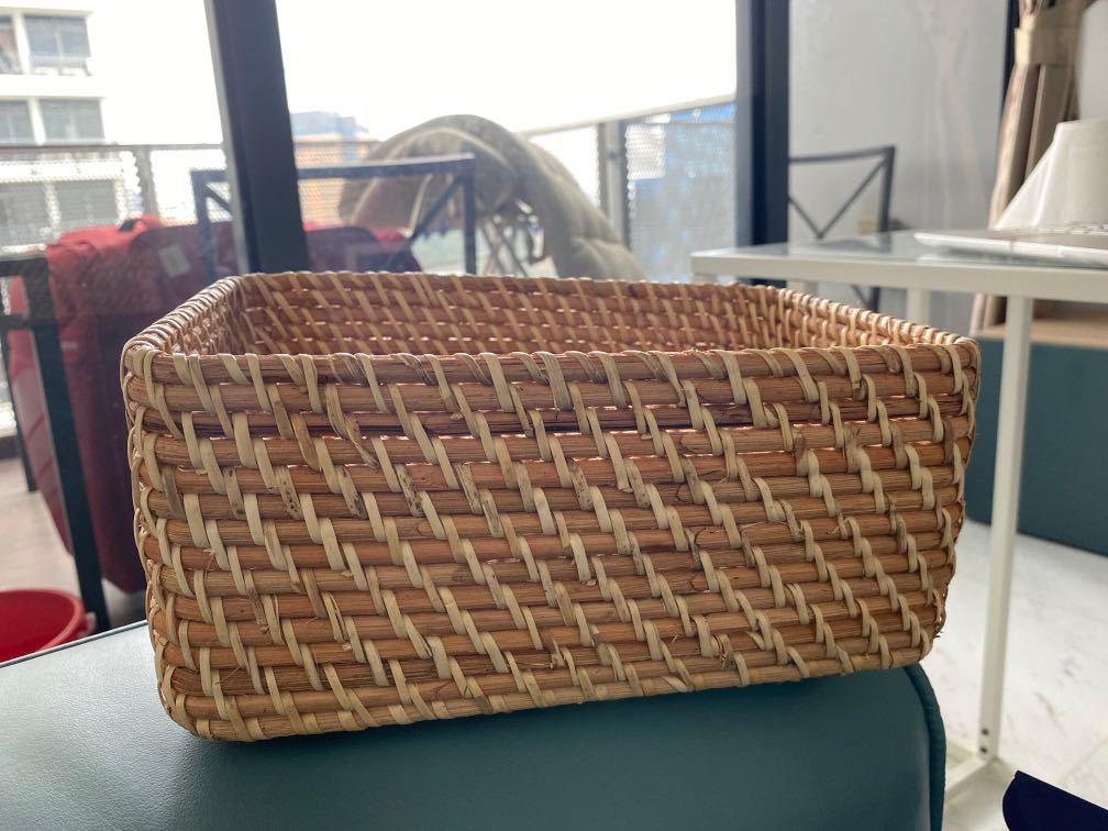 Muji Rattan storage box stackable, Furniture & Home Living, Home ...