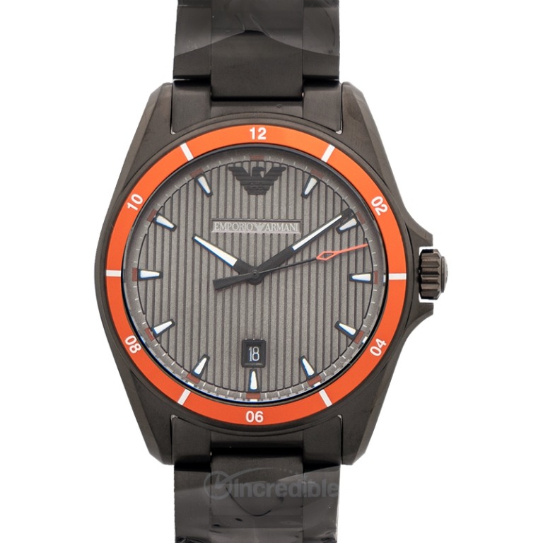 [NEW] Emporio Armani Quartz Grey Dial Stainless Steel Men's Watch ...