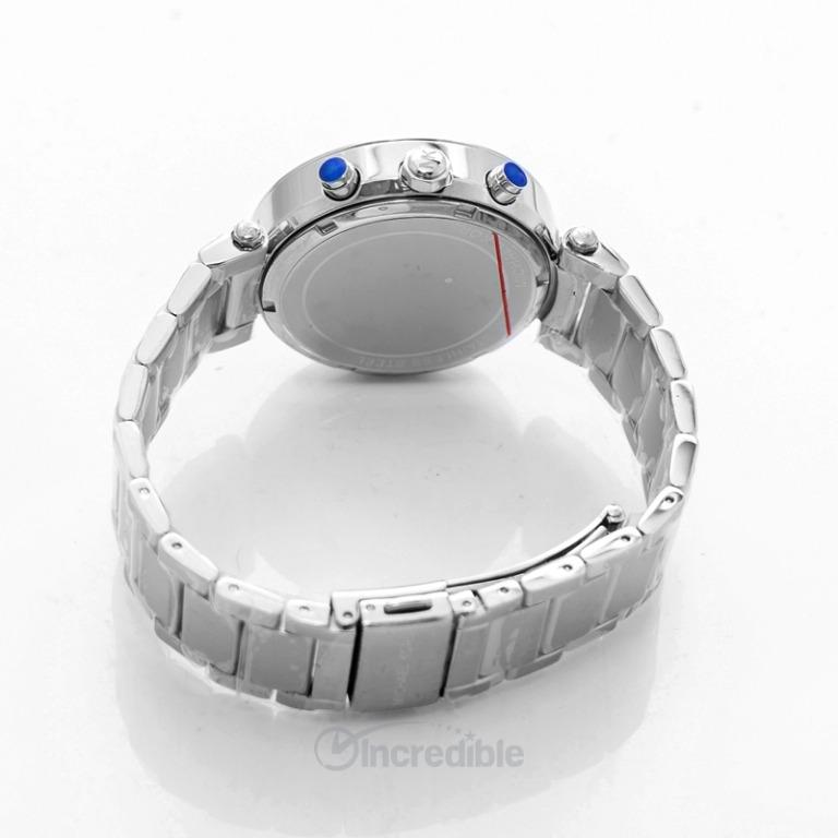 [NEW] Michael Kors Parker Chronograph Navy Dial Stainless Steel Ladies ...