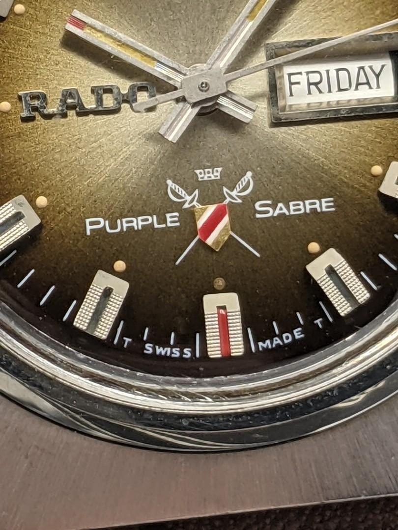 RADO PURPLE SABRE 25 JEWELS AUTOMATIC WATCH, Luxury, Watches on Carousell