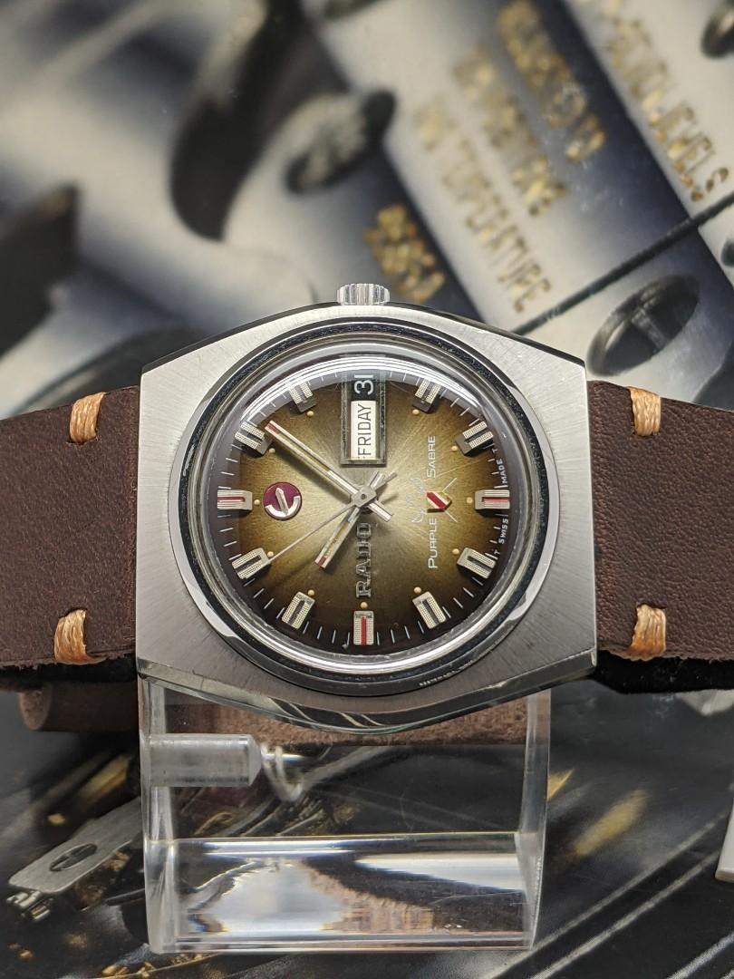 RADO PURPLE SABRE 25 JEWELS AUTOMATIC WATCH, Luxury, Watches on Carousell