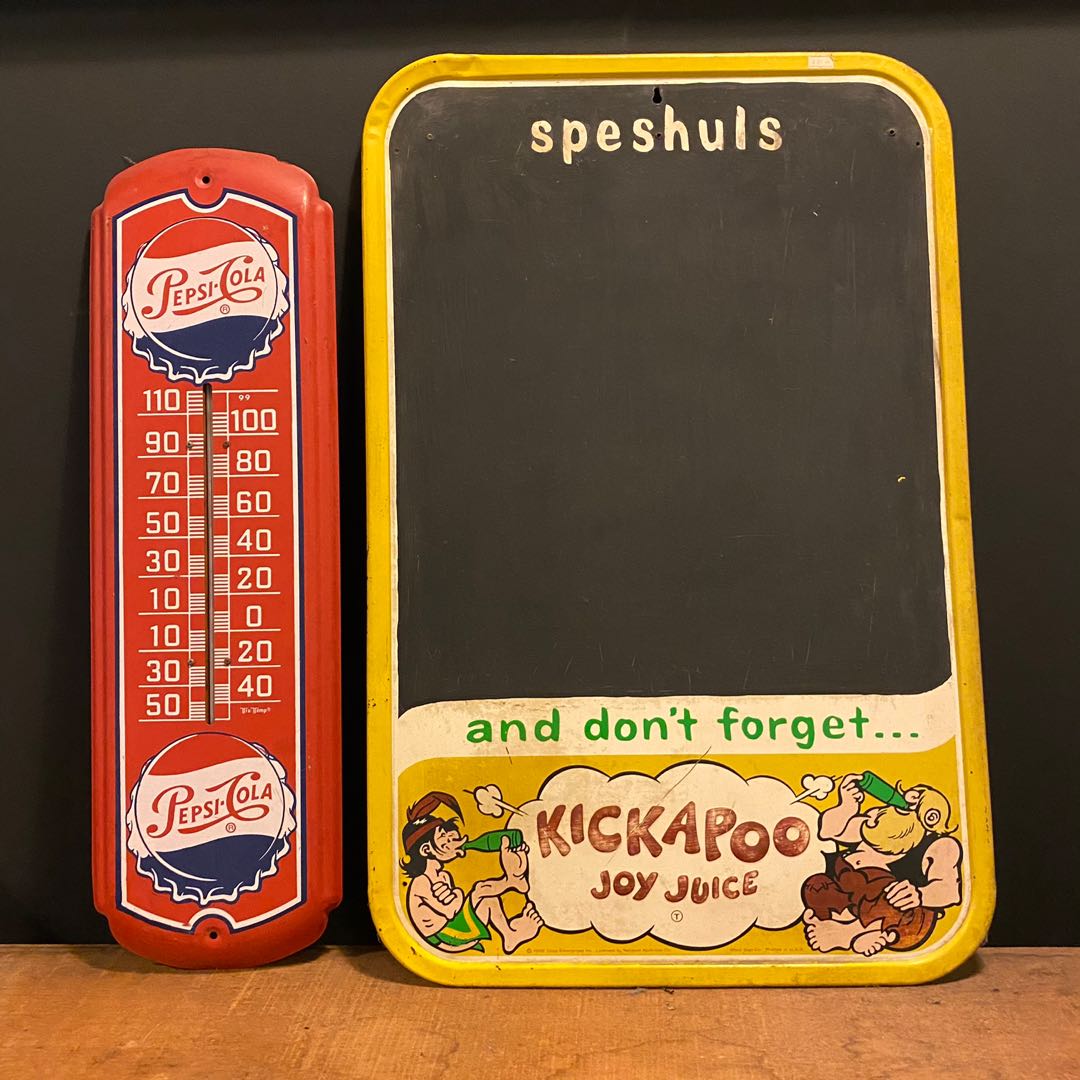 Rare Vintage Signboards - Pepsi Cola & Kickapoo, Furniture & Home ...