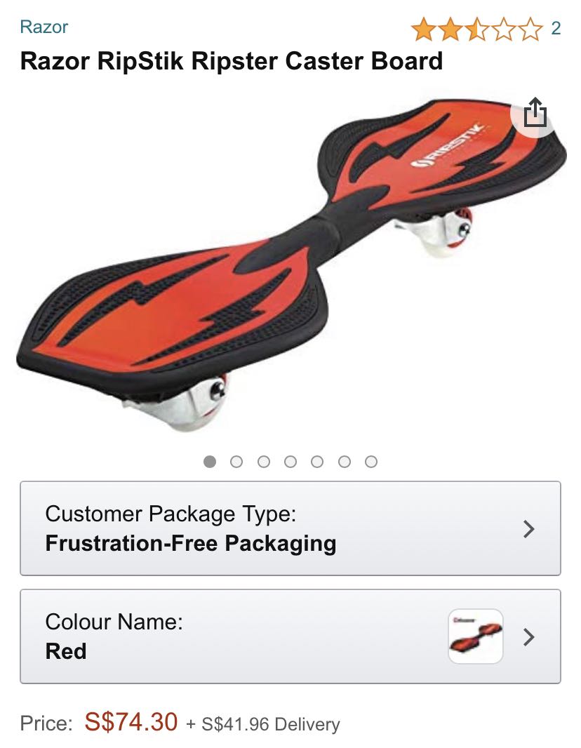 Razor RipStik Ripster Caster Board, Sports Equipment, Sports & Games ...