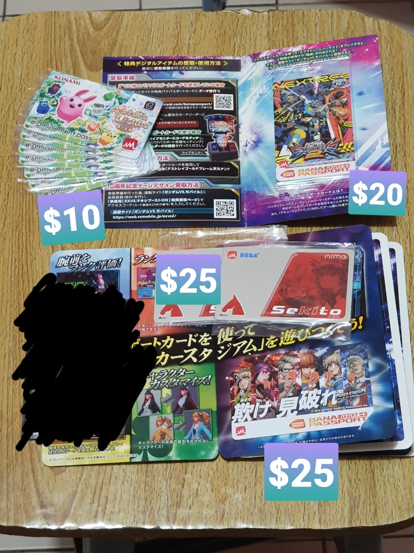 [READ DESCRIPTION] Various Aime / Banapassport / E-Amusement cards for sale (can be used with ...