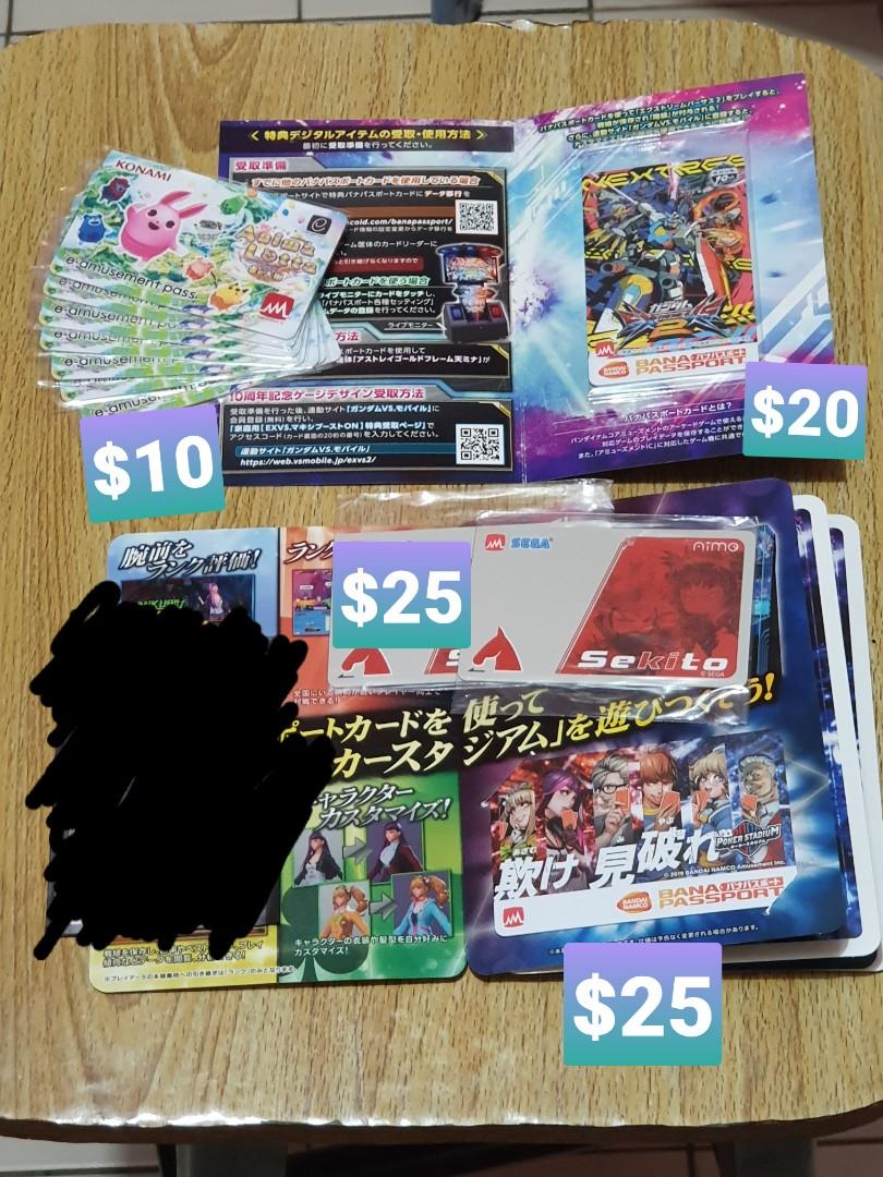 [READ DESCRIPTION] Various Aime / Banapassport / E-Amusement cards for sale (can be used with ...